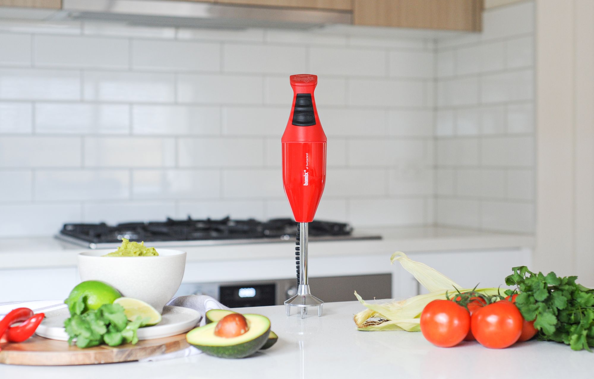 Bamix Classic Immersion Blender 140W Red