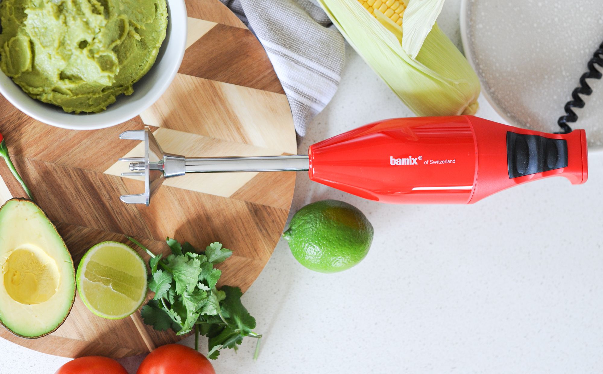 Bamix Classic Immersion Blender 140W Red